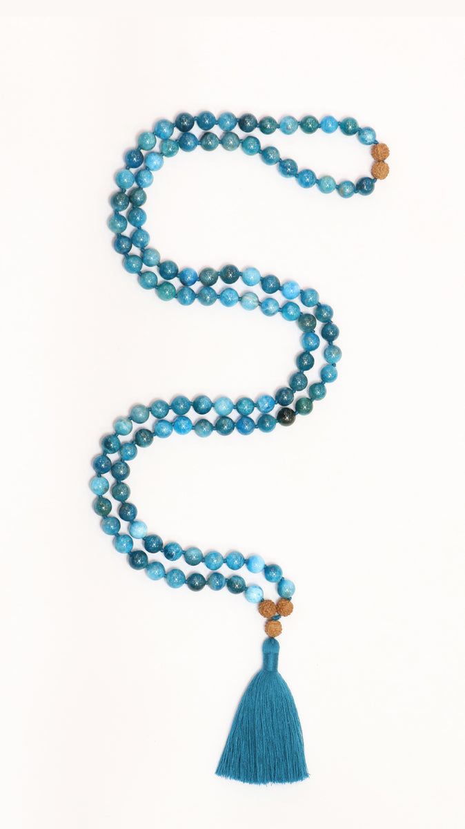Blue Apatite Mala – Om Prakash and Sons
